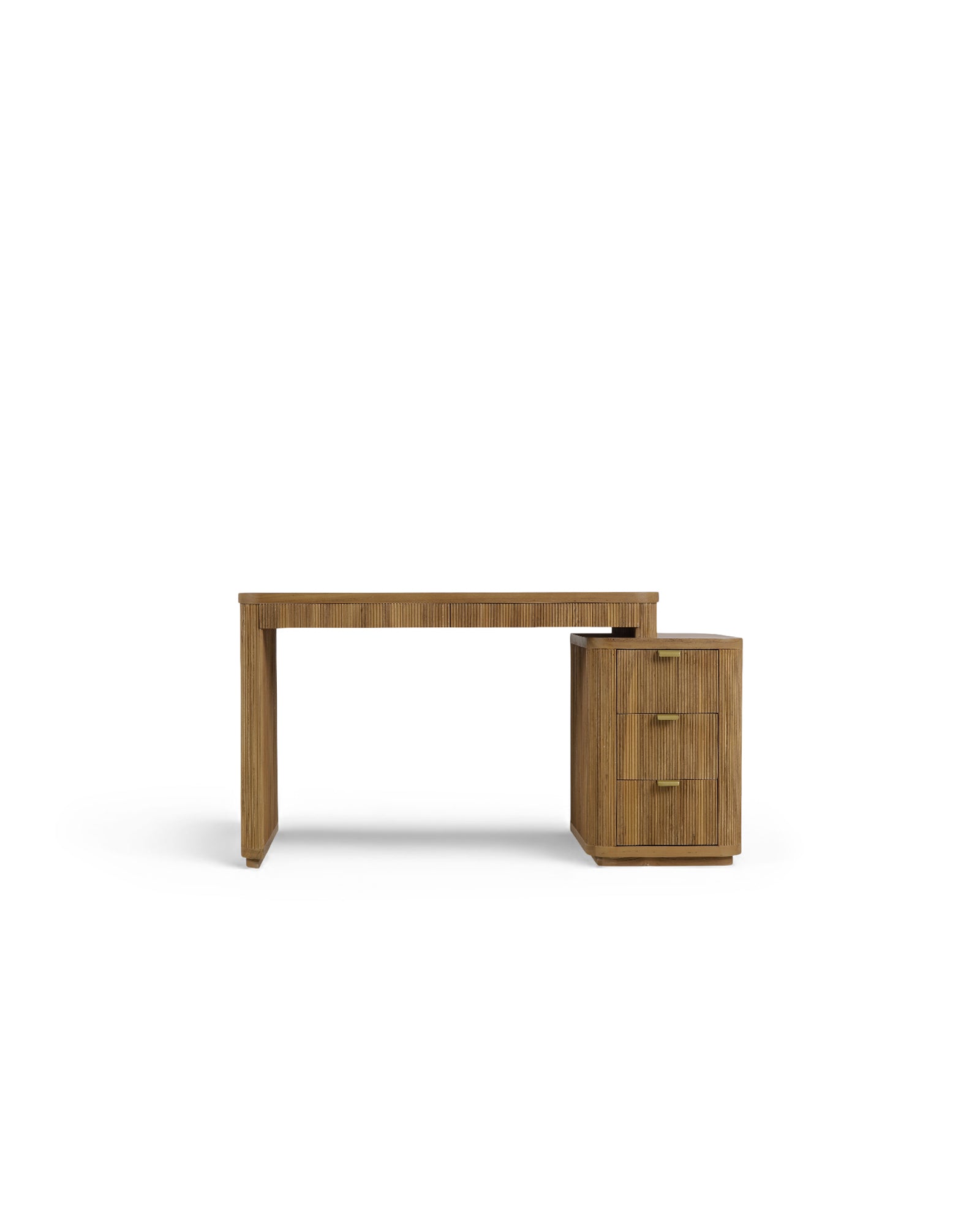 Kraton Rounded Rectangular Desk with 3-Drawer Unit - Bramble Living